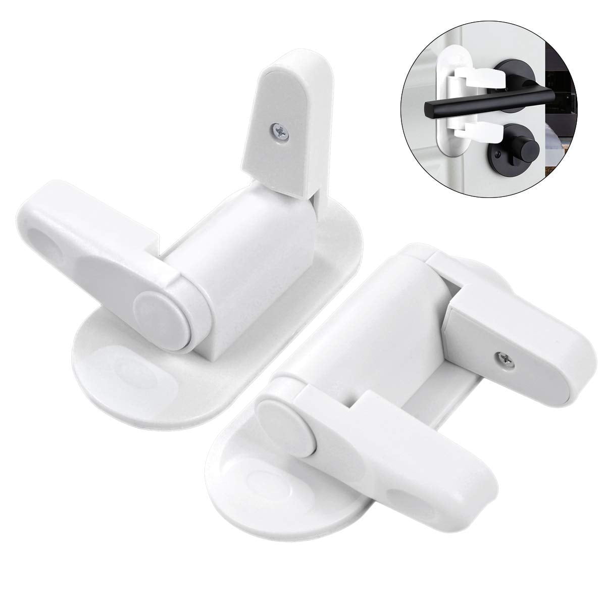 Amerteer 2 Pack Door Lever Lock for Child Safety,Baby Safety Child Proof Door Handle Lock No ...