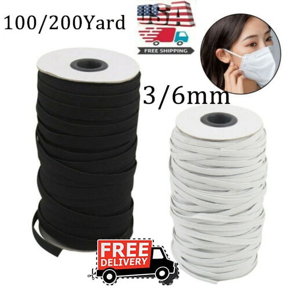 Amerteer 200 Yards Length DIY Braided Elastic Band Cord Knit Band ...