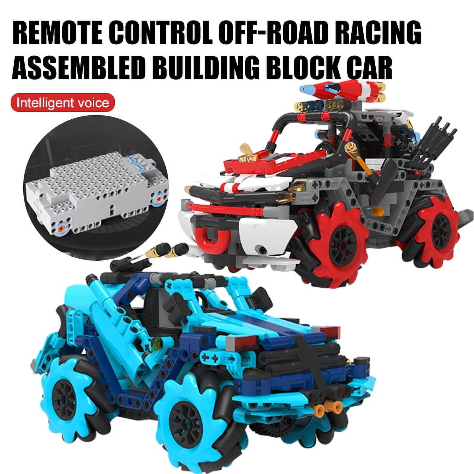 Amerteer 546Pcs Off-Road Building Set Remote Control Car, 360°Rotating ...