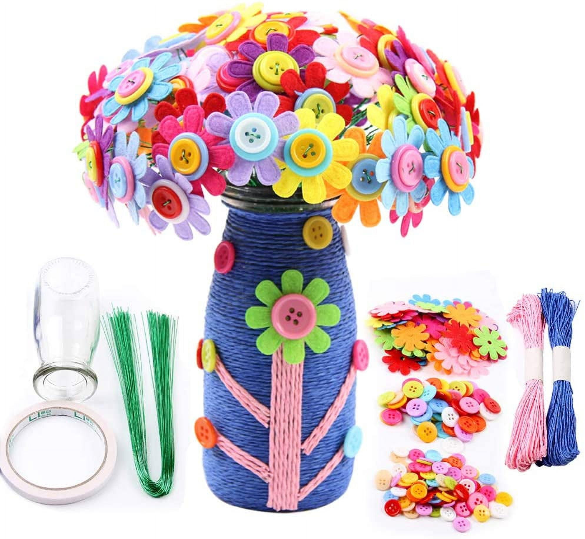 Amerteer Create Your Own Flower & Vase Craft Kit (122 Pieces) - Walmart.com