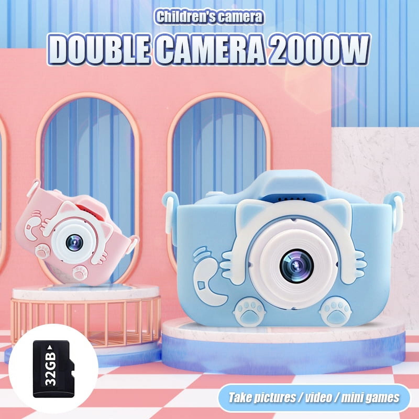 Amerteer Kids Camera,20MP 1080P Dual Lens Children Digital Cameras for ...