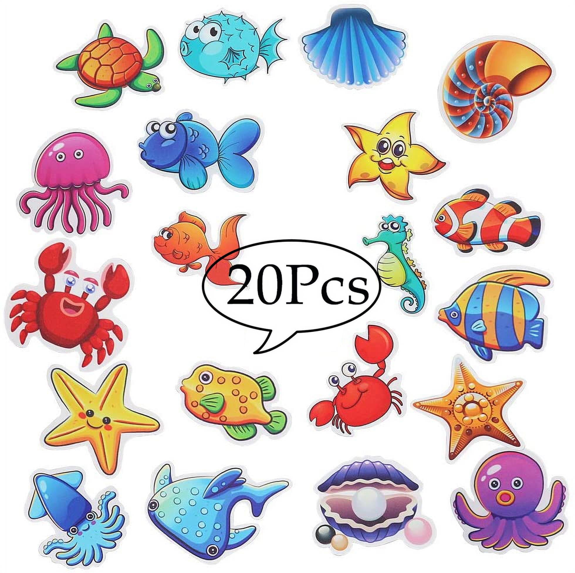 Amerteer Non Slip Bathtub Stickers, 20 Large Sea Adhesive Kids Anti ...