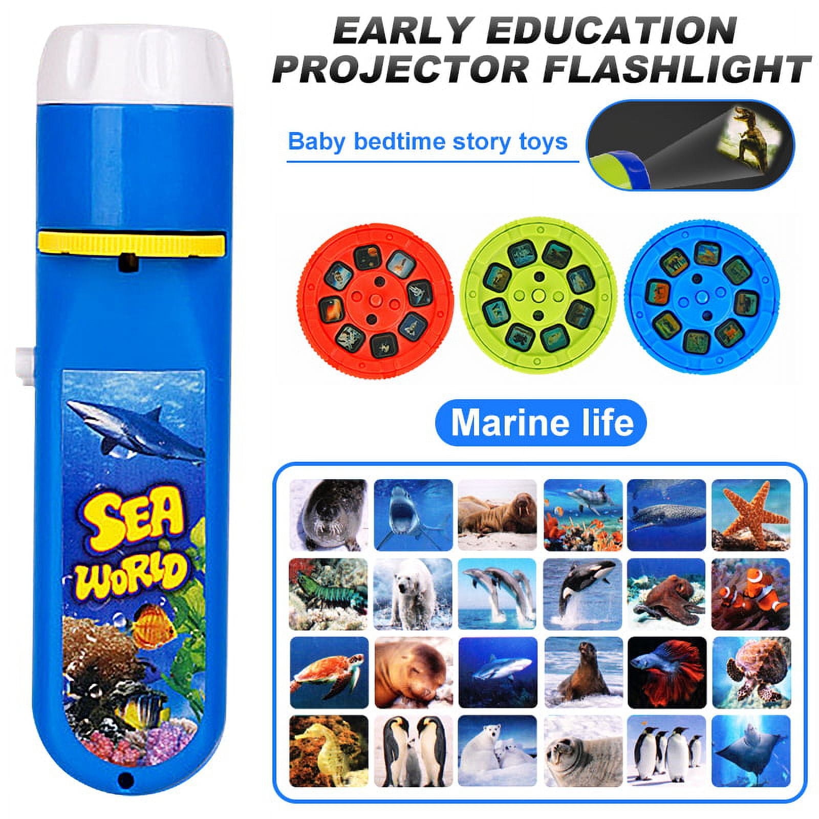 Amerteer Projector Torch Projection Light Torches lamp Flashlight ...