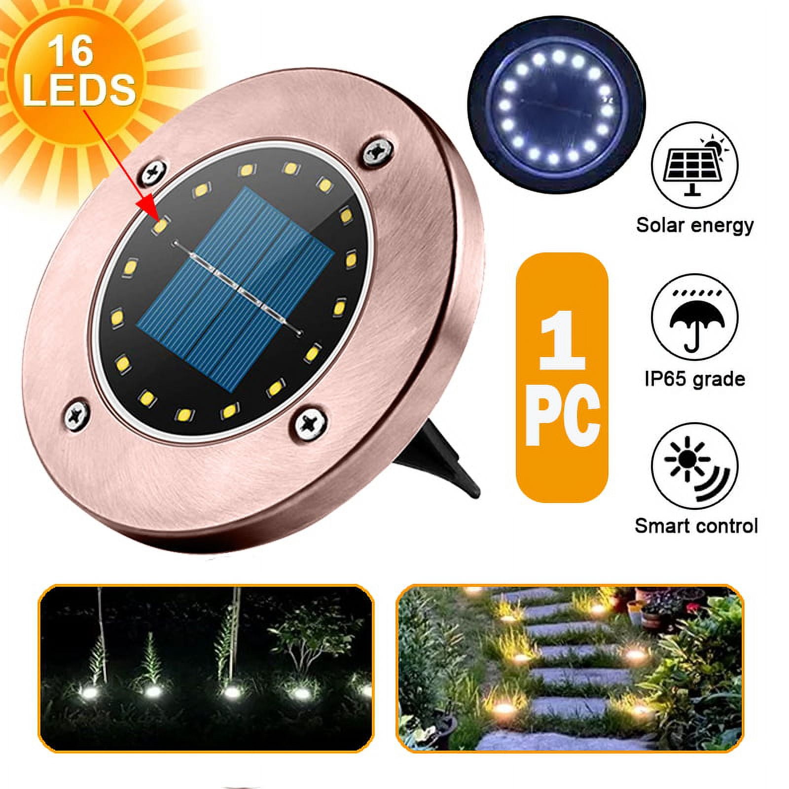 Amerteer Solar Ground Lights,1 Pc Solar Garden Lamp Waterproof In ...