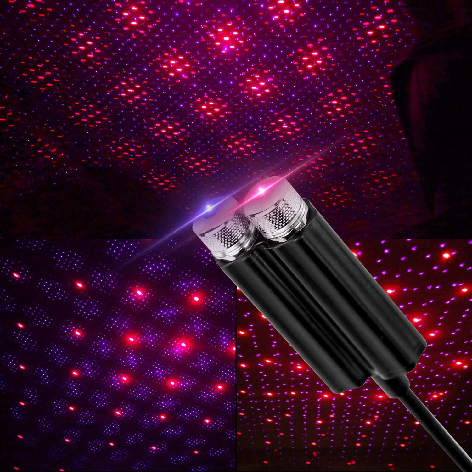 Amerteer USB Night Light Star Projector, 2 in 1 Auto Roof Lights ...