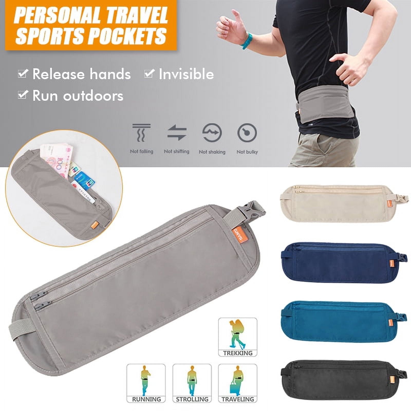 Amerteer Waterproof Unisex Waist Fanny Pack, Gray - Walmart.com