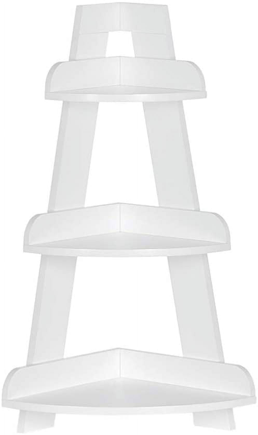 Amery Corner Ladder Shelf - 3-Tier Display Case for Bathroom, Office ...