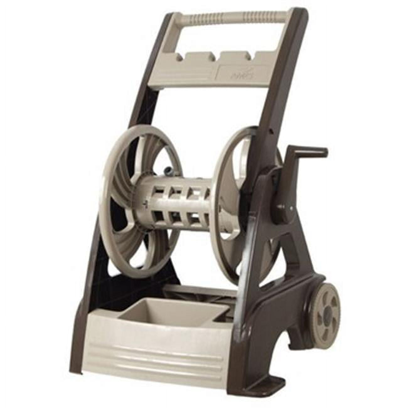 Ames NeverLeak Poly Hose Reel Cart, 250', Dark Brown & Tan, Durable ...