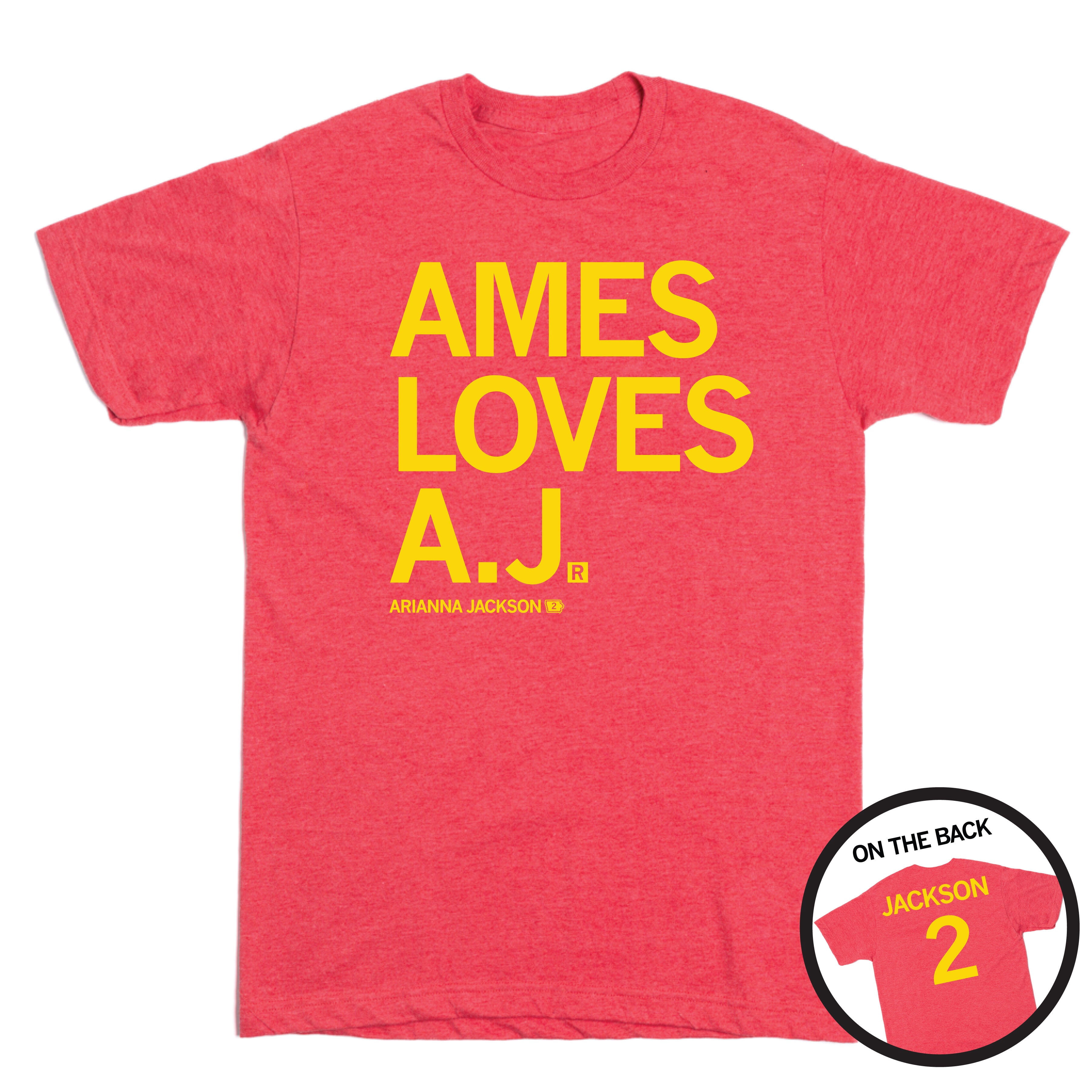 Ames Loves AJ Graphic Tee TShirt Gift - Walmart.com