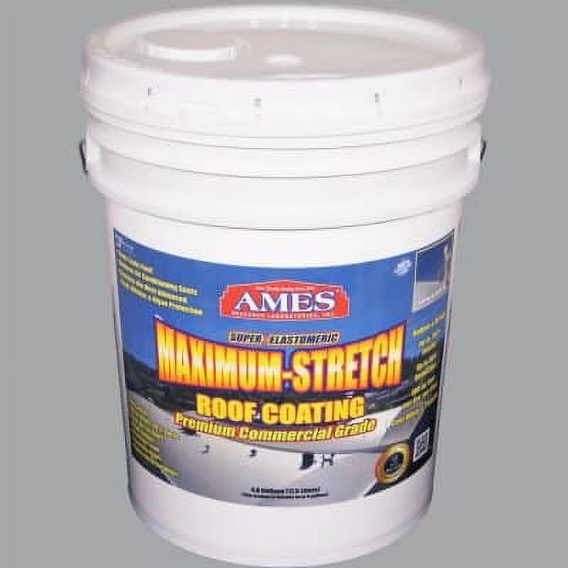 Ames Maximum-Stretch, White Elastomeric Roof Coating, 5 Gal - Walmart.com