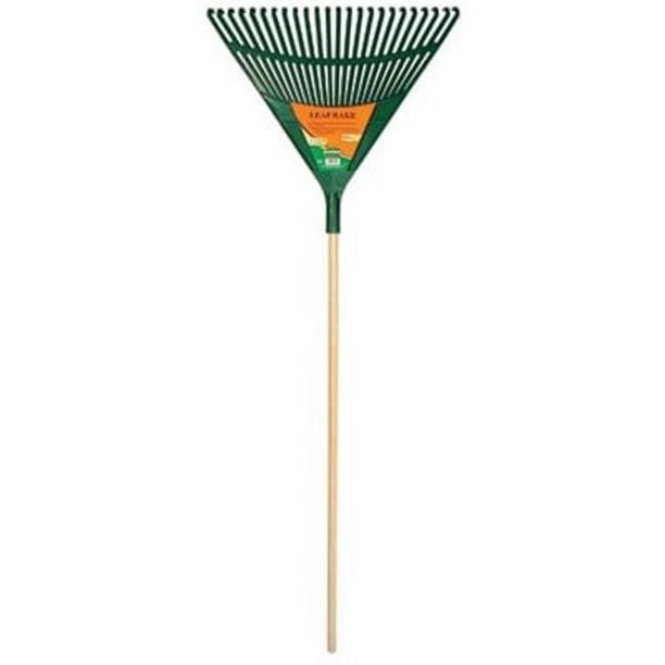 UnionTools 66.75 in. 24 Tine Poly Leaf Rake Wood Handle - Walmart ...
