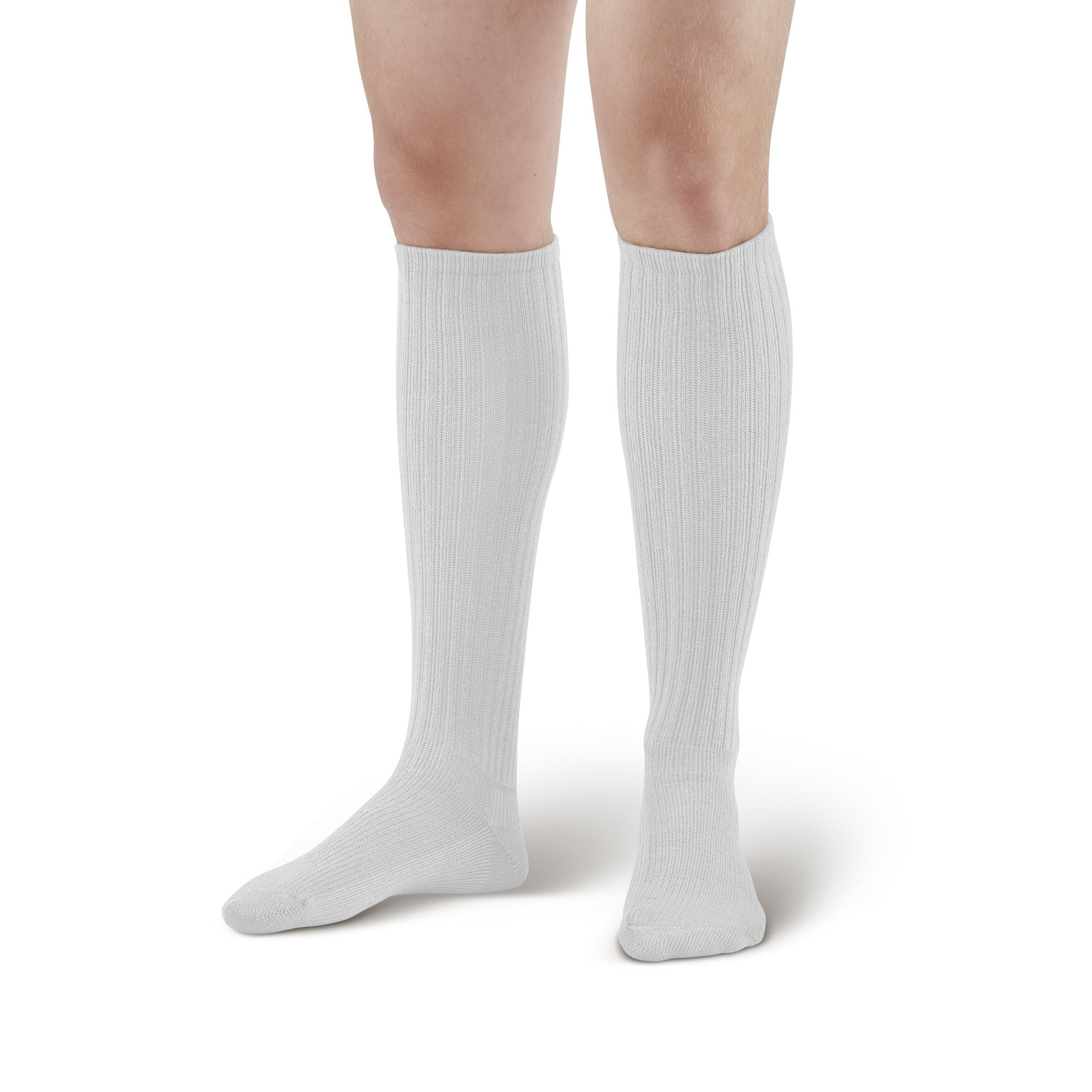 Ames Walker AW Style 185 E-Z Walker Sport 8-15 mmHg Mild Compression Knee High Socks White ...