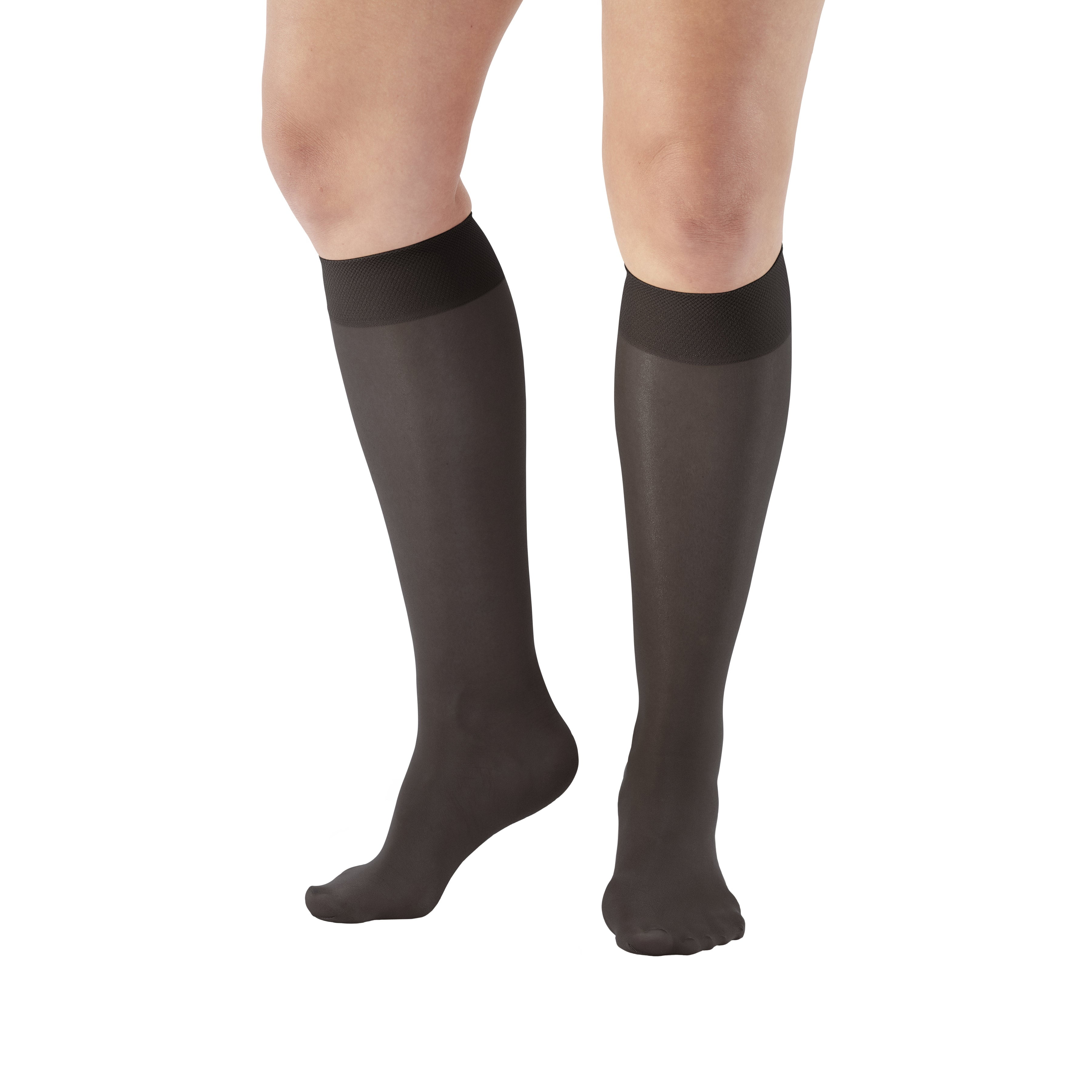 Ames Walker AW Style 76 Soft Sheer 8-15 mmHg Mild Compresion Knee High ...