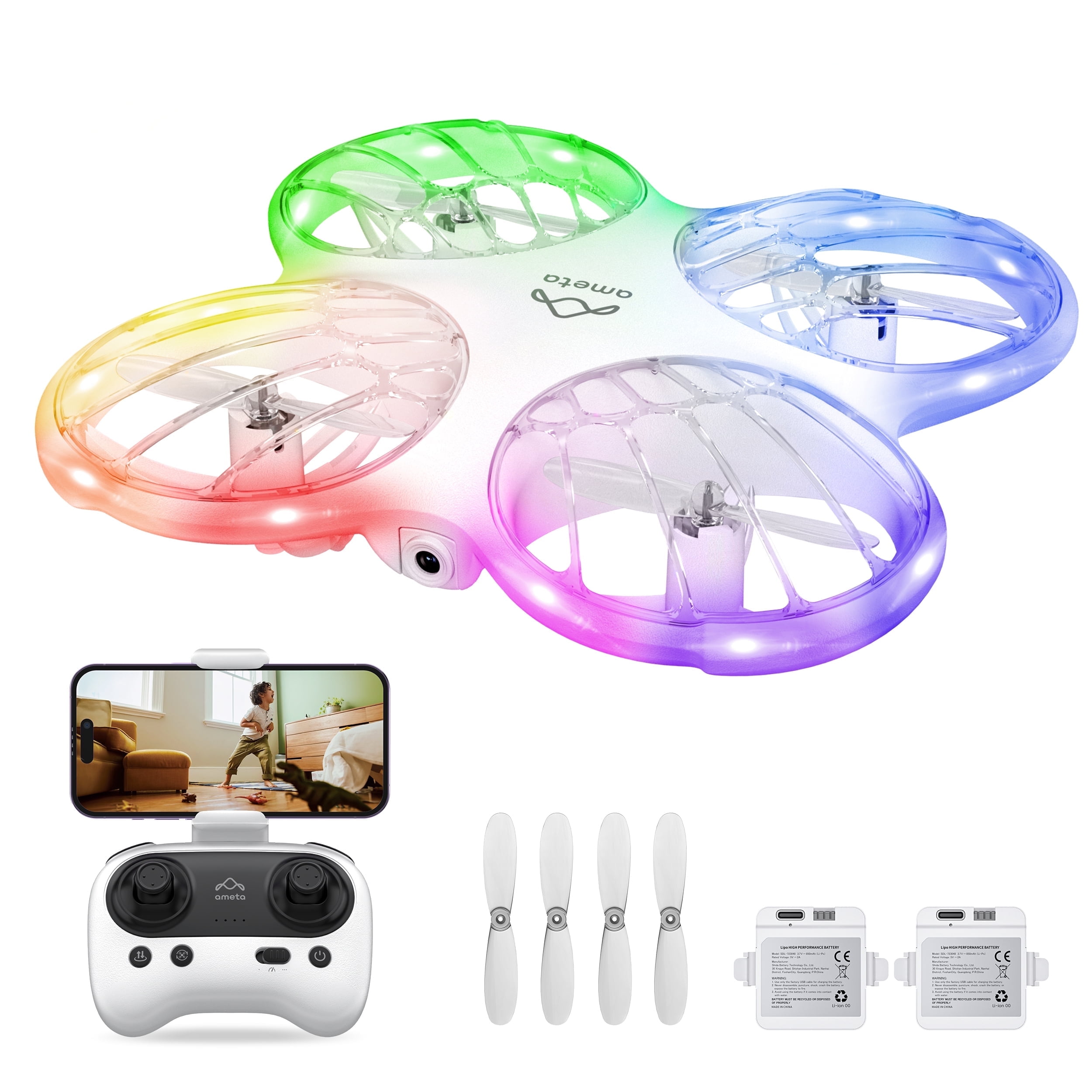 Ameta RC Drones for Kids Beginners with 1080P HD FPV Camera, Cool Toys ...