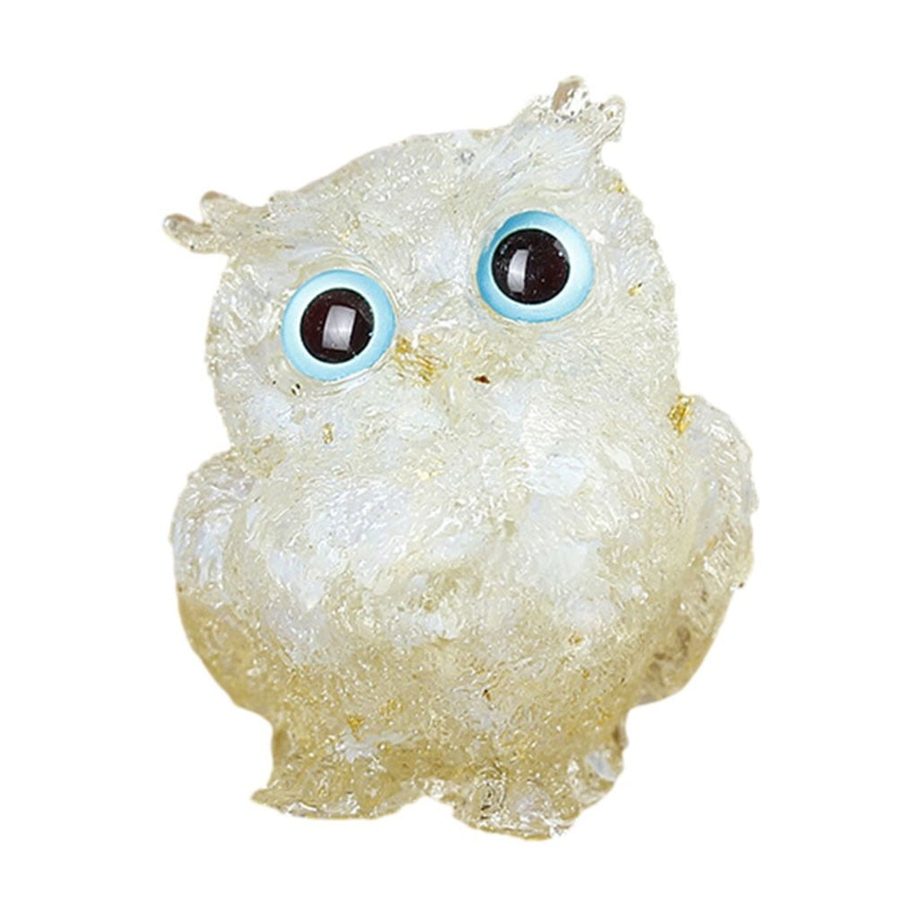 Amethyst 5\" Owl Statue Natural Heal Crystal Cute Owl Animal Figurine ...