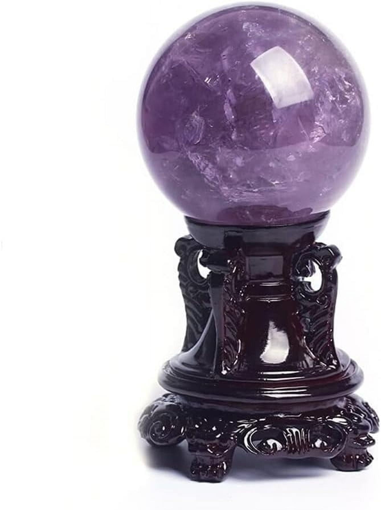 Amethyst Ball 4CM/1.6'' Amethyst Crystal Ball with Base Holder for ...