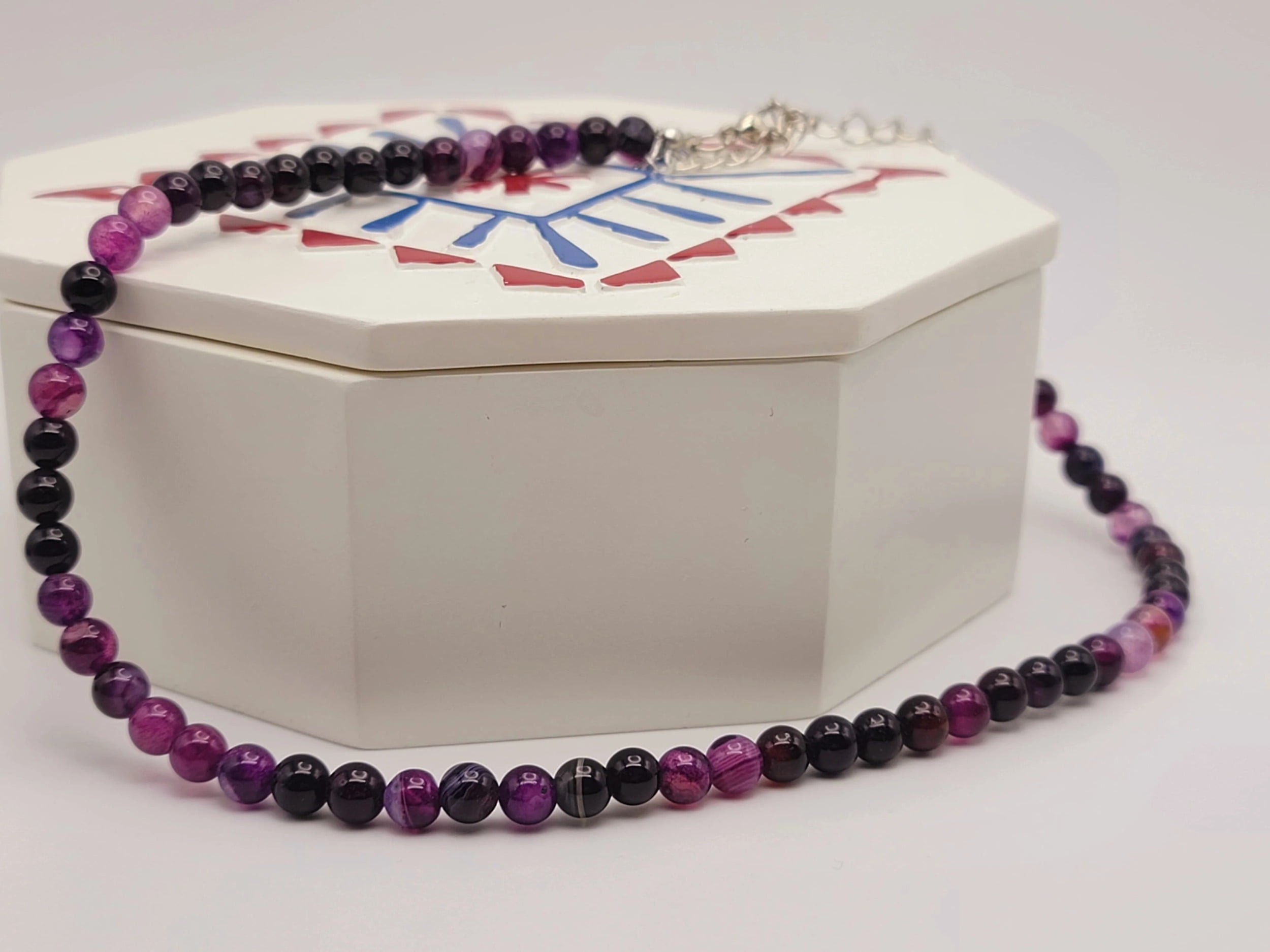 Amethyst Choker Necklace Silver tone Gorgeous Choker 4mm Beads ...