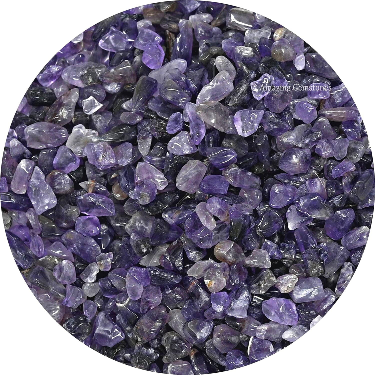 Amethyst Crystal Chips - Healing Crystals Tumbled Chips Gemstone Beads ...