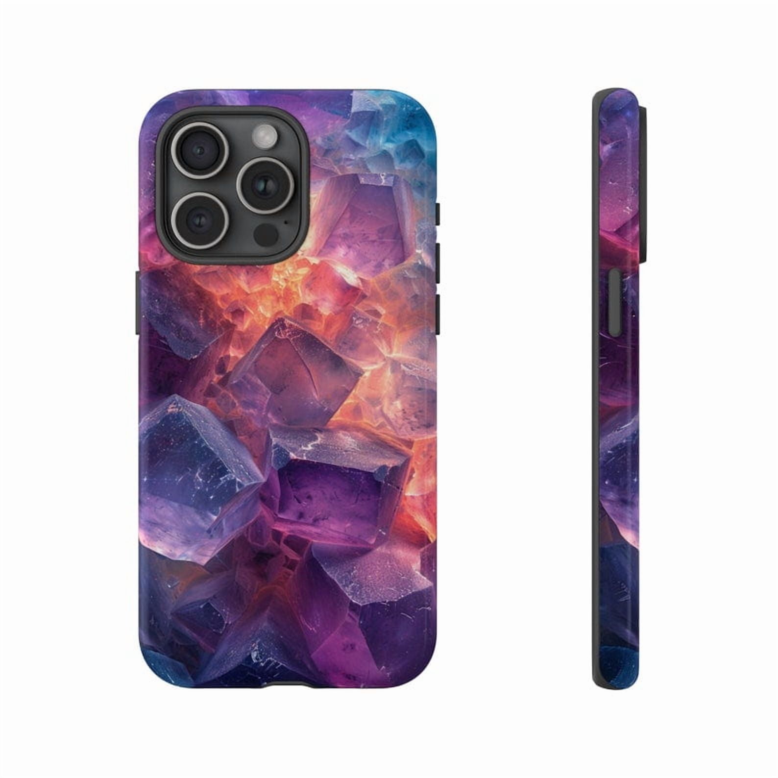 Amethyst Crystal Mineral iPhone Case Geometric Purple Abstract Art for ...