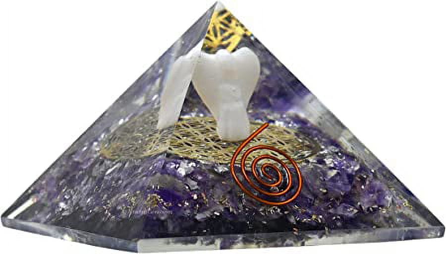 Amethyst Crystal Orgone Pyramid, Organite Pyramid Guardian Angel ...