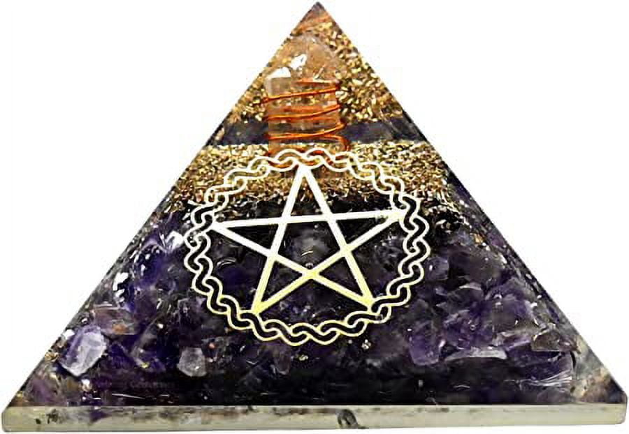 Amethyst Crystal Orgone Pyramid, Organite Pyramid Star - Walmart.com