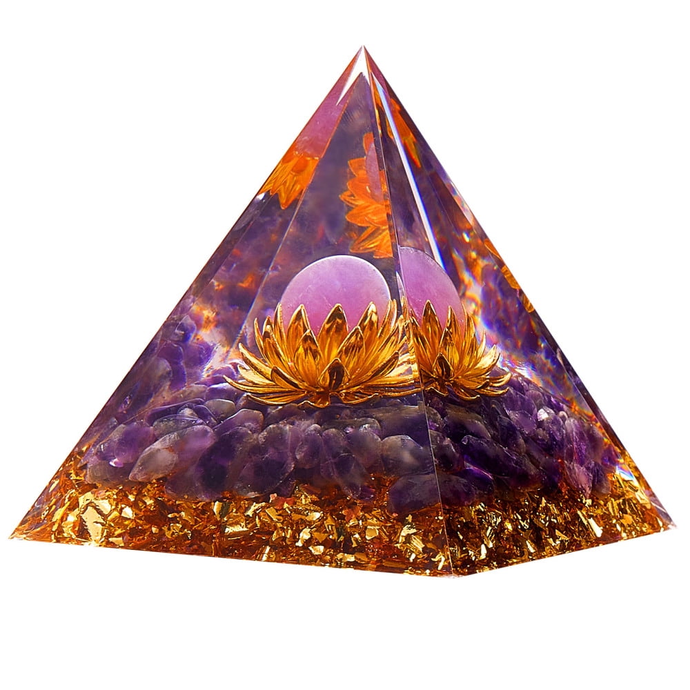 Amethyst Crystal Pyramid Decorations Healing Angel Crystal Pyramid ...
