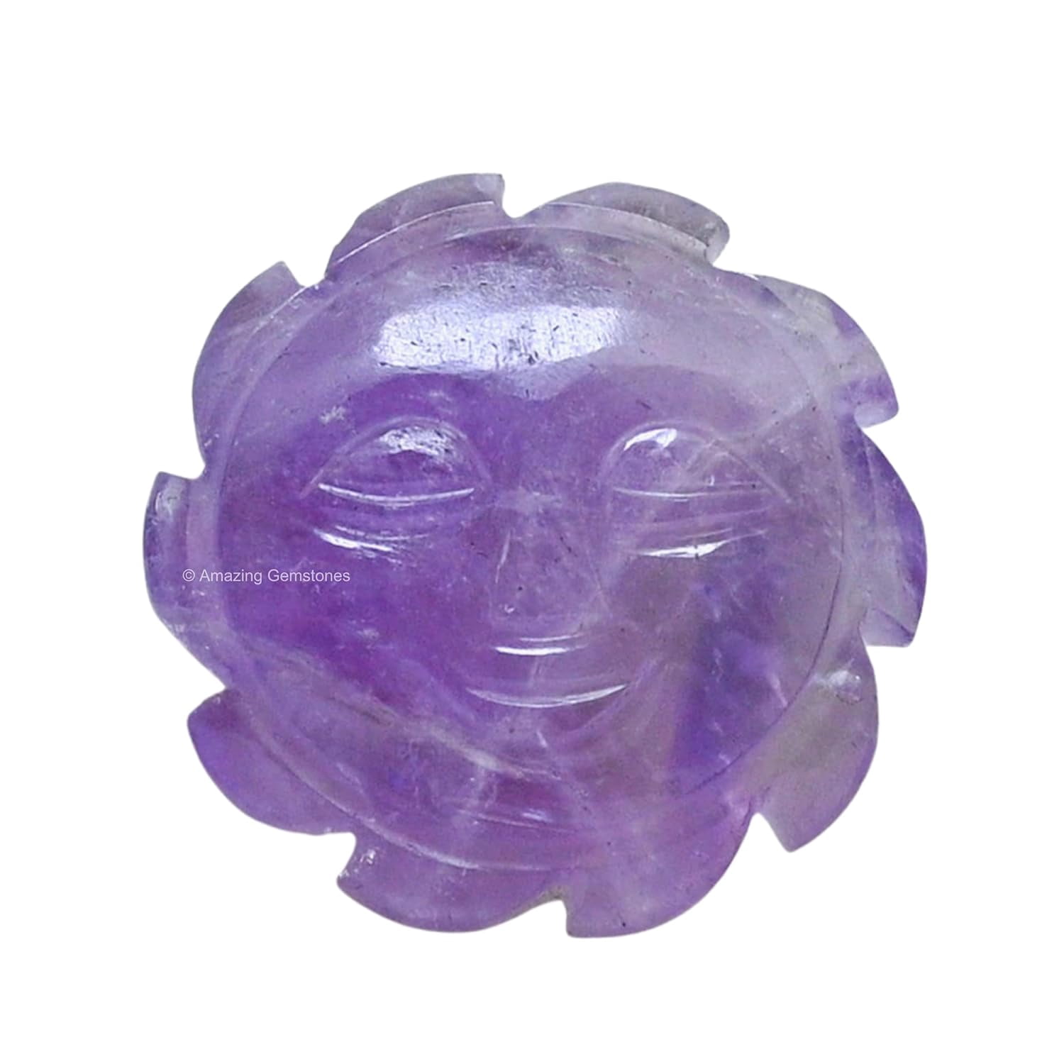 Amethyst Crystal Sun Face Carving - Walmart.com