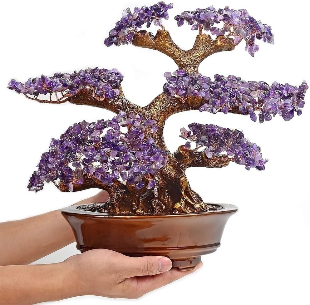 Amethyst Crystal Tree,Bonsai Tree of Life Home Office Decor,Bonsai Feng ...