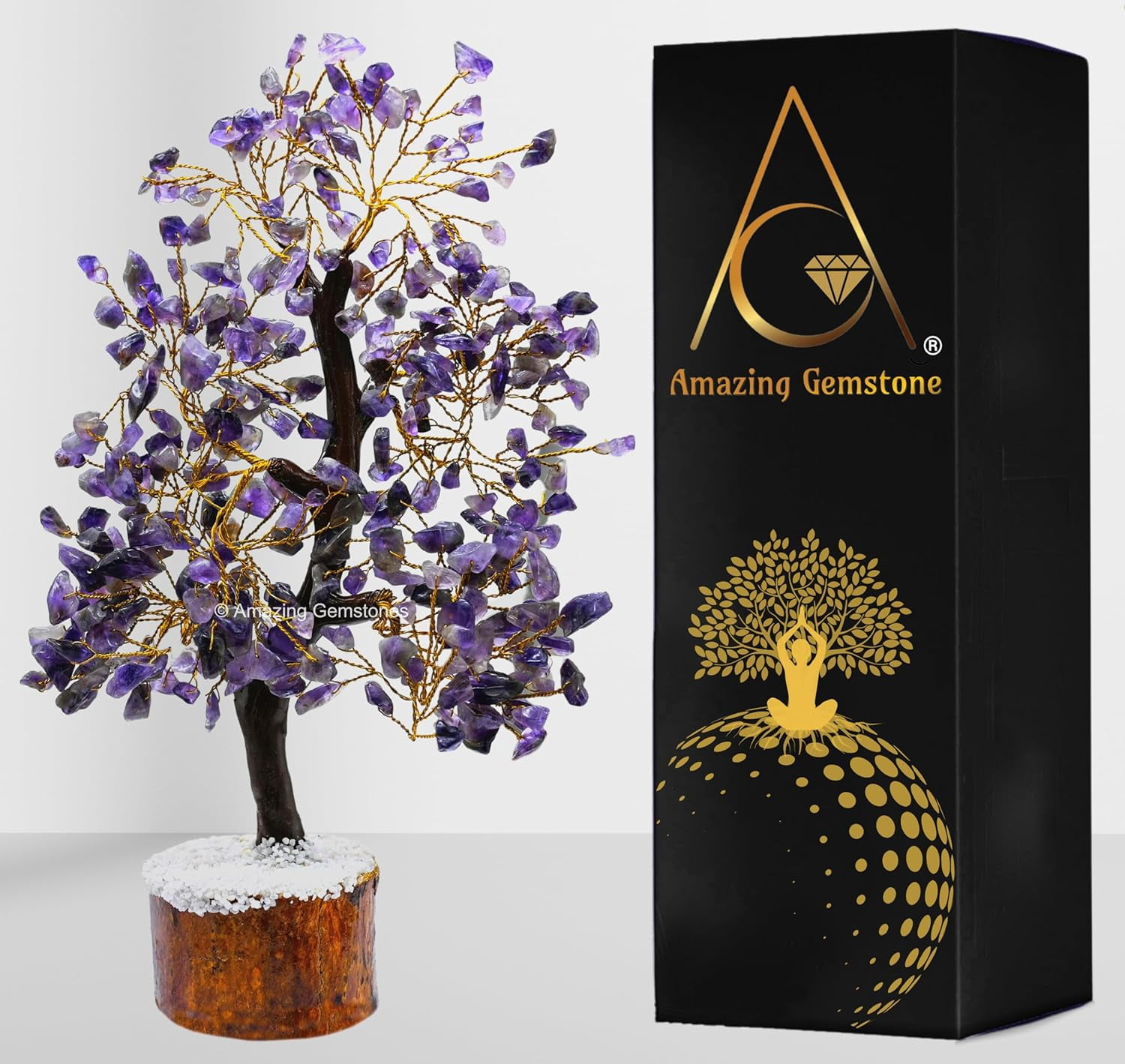 Amethyst Crystal Tree - Healing Crystal Bonsai Tree Room Decor Office Desk Decor - Walmart.com