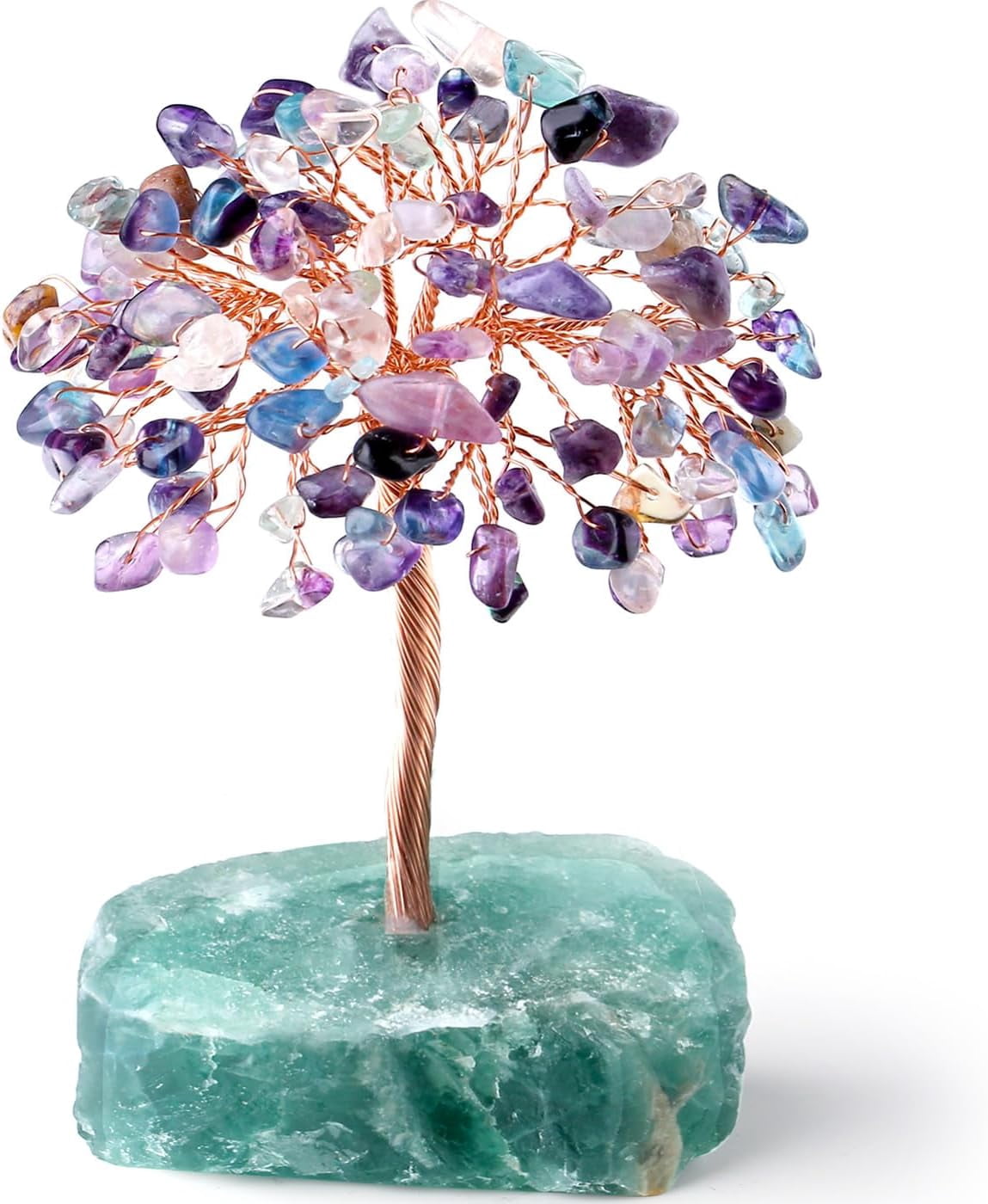 Amethyst Crystal Tree, Natural Healing Stones with Copper Wire Base ...