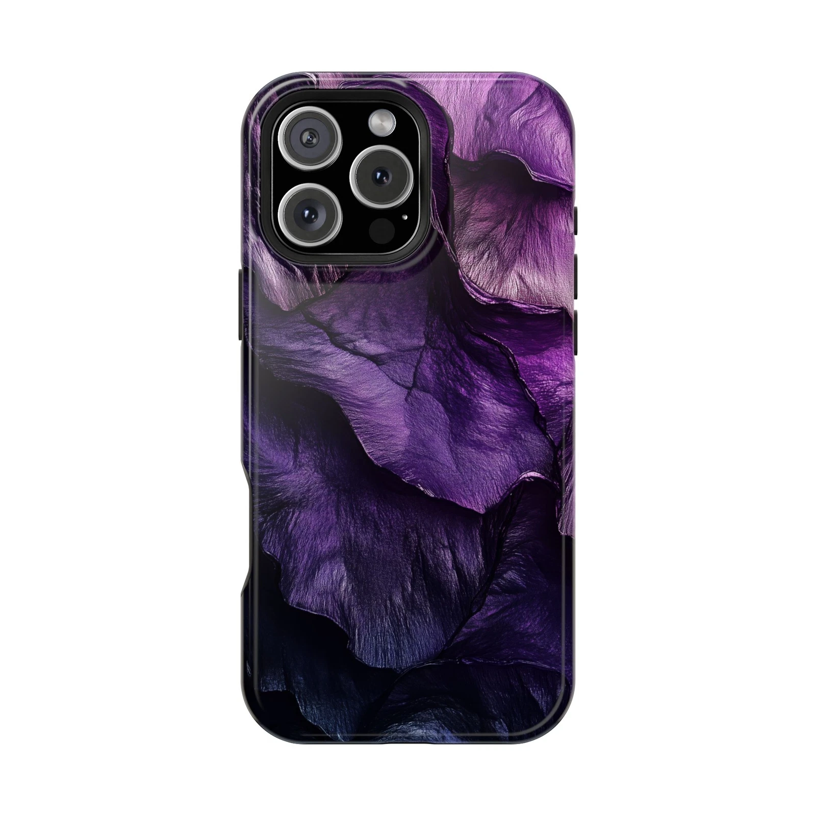 Amethyst Dark Purple Crystal Art iPhone Case 17 11 12 13 14 15 16 Pro ...