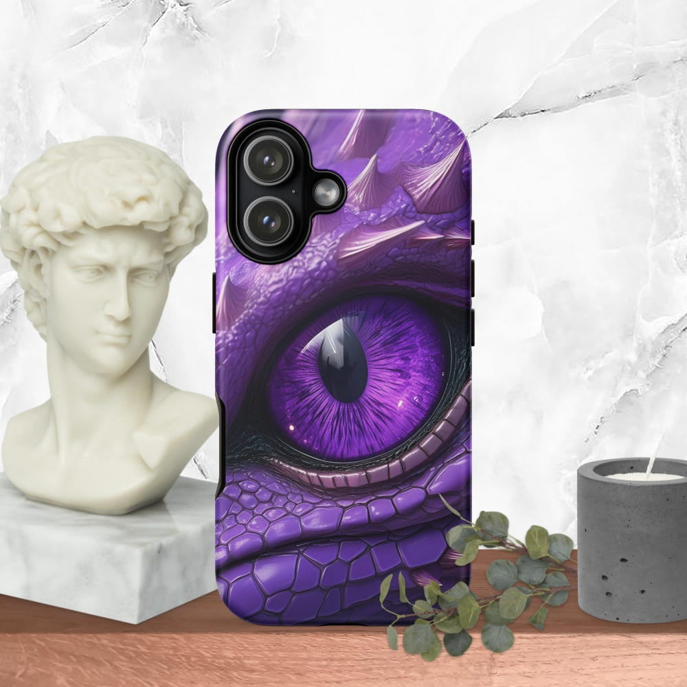 Amethyst Dragon Eye Mystical Phone Case with iPhone 17 to 11 Pro Max ...