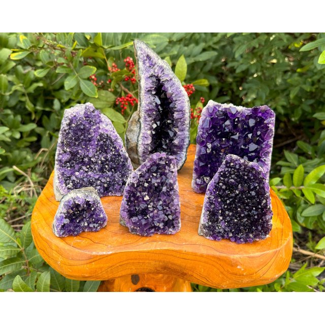 Amethyst Druze Crystal Cluster Cut Base Natural Goede Specimen: You Choose Size! - Walmart.com