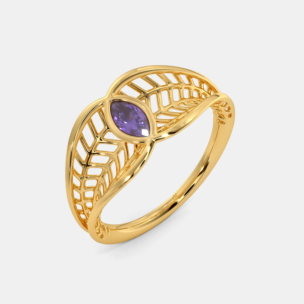 Amethyst Gemstone Ring In 10k Yellow Gold 2.13 Gram - Walmart.com