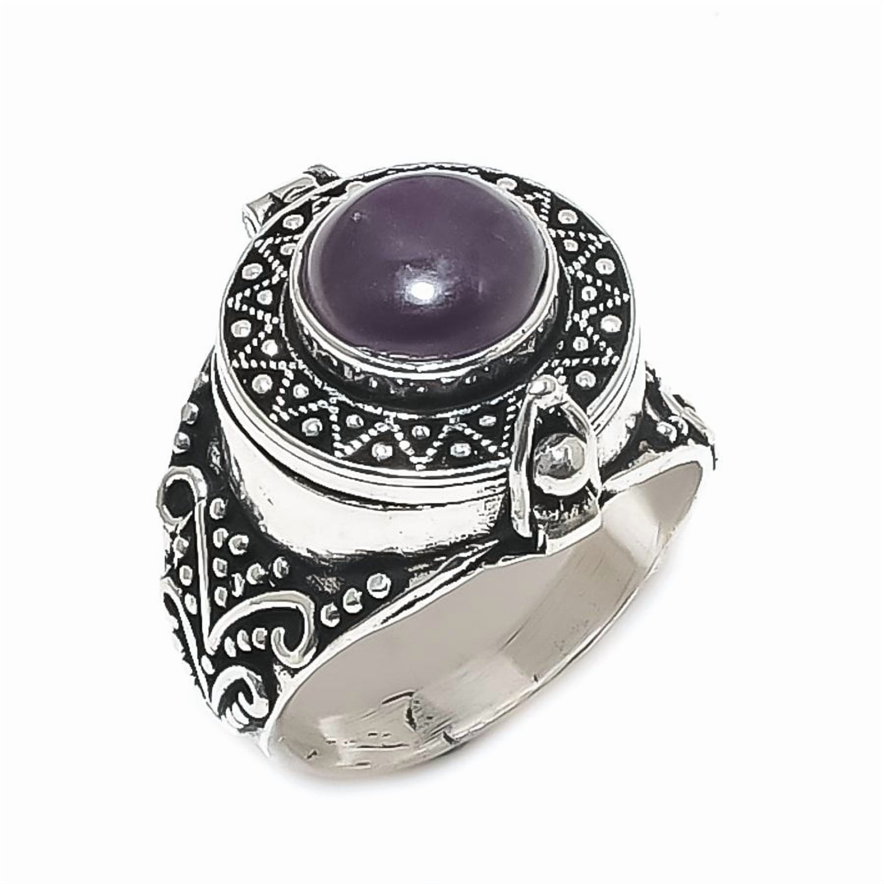 Amethyst Handmade 925 Sterling Silver Jewelry Ring Size 10.5 - Walmart.com