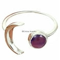 Amethyst Natural Gemstone Ring, Genuine 925 Sterling Silver, Antique ...