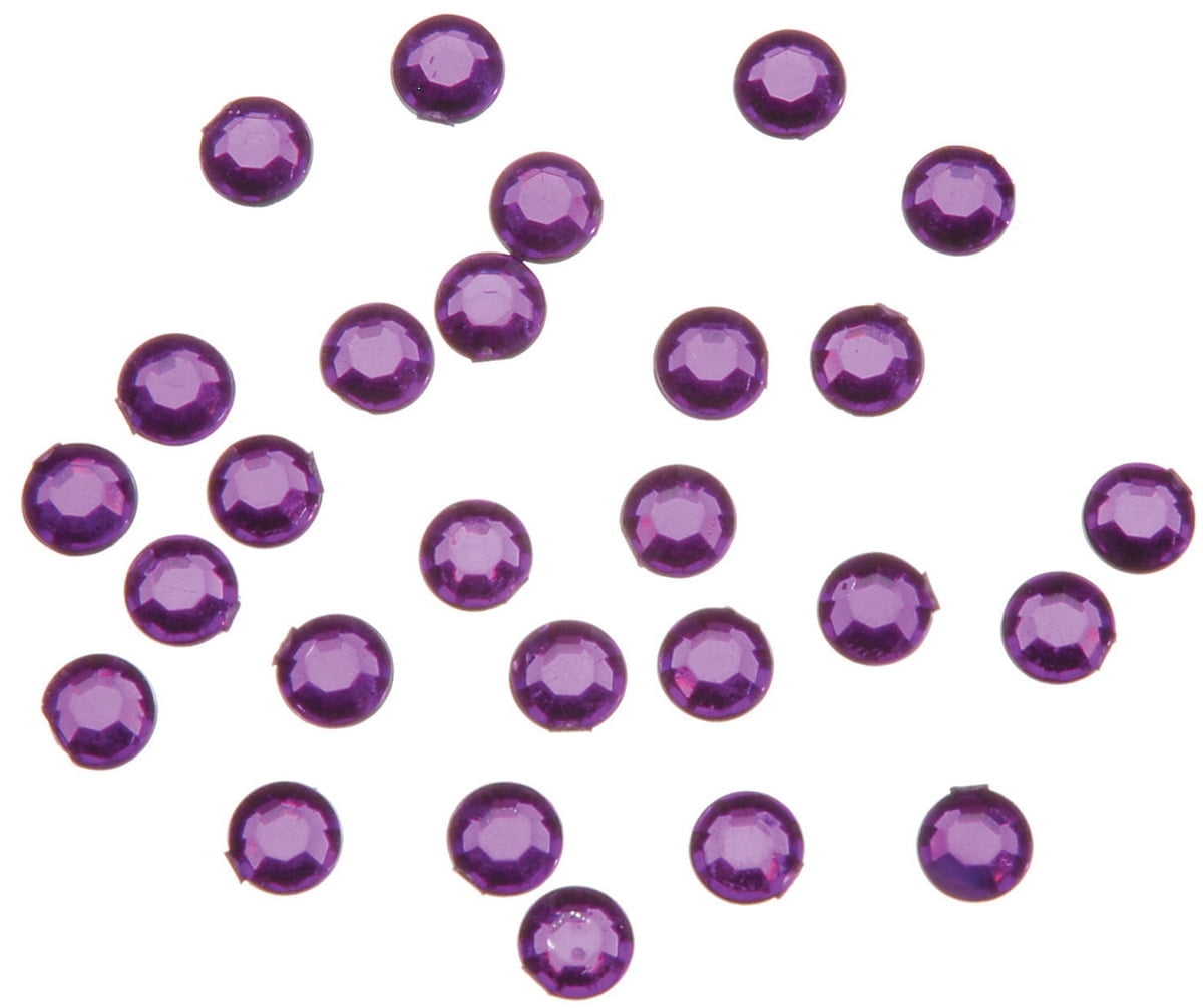 Amethyst Stick On Rhinestones: Round, 5mm - Walmart.com