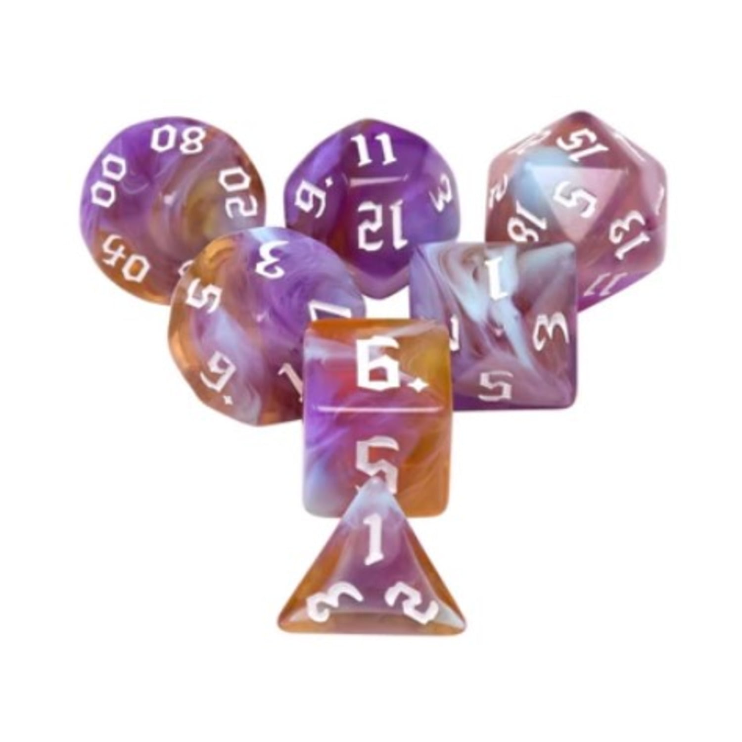 Amethyst Sunset RPG Dice Set - Walmart.com