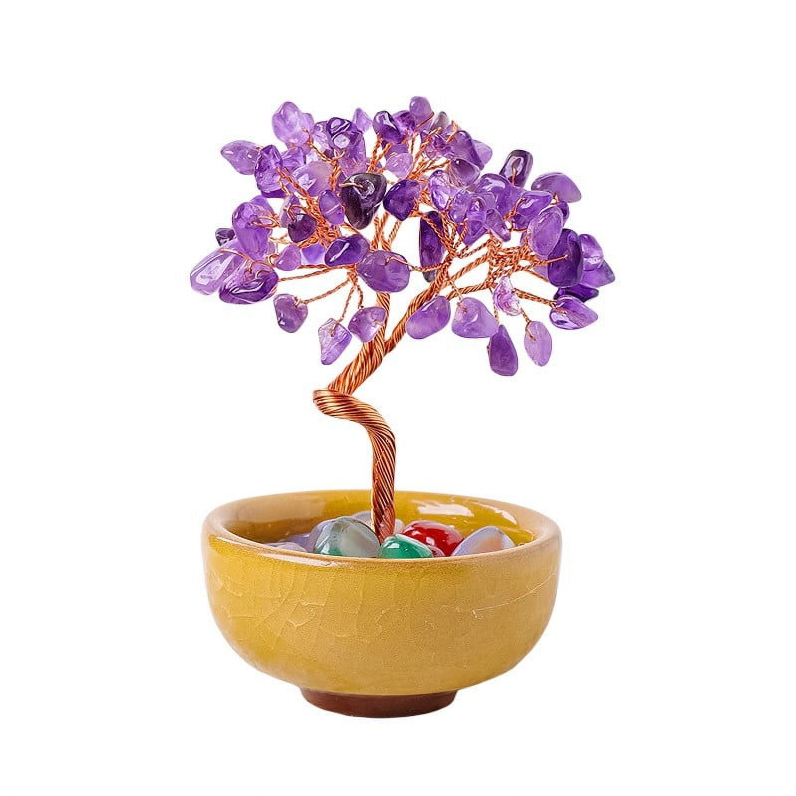 Amethyst Tree of Life Natural Gemstone Bonsai for Positive Energy ...