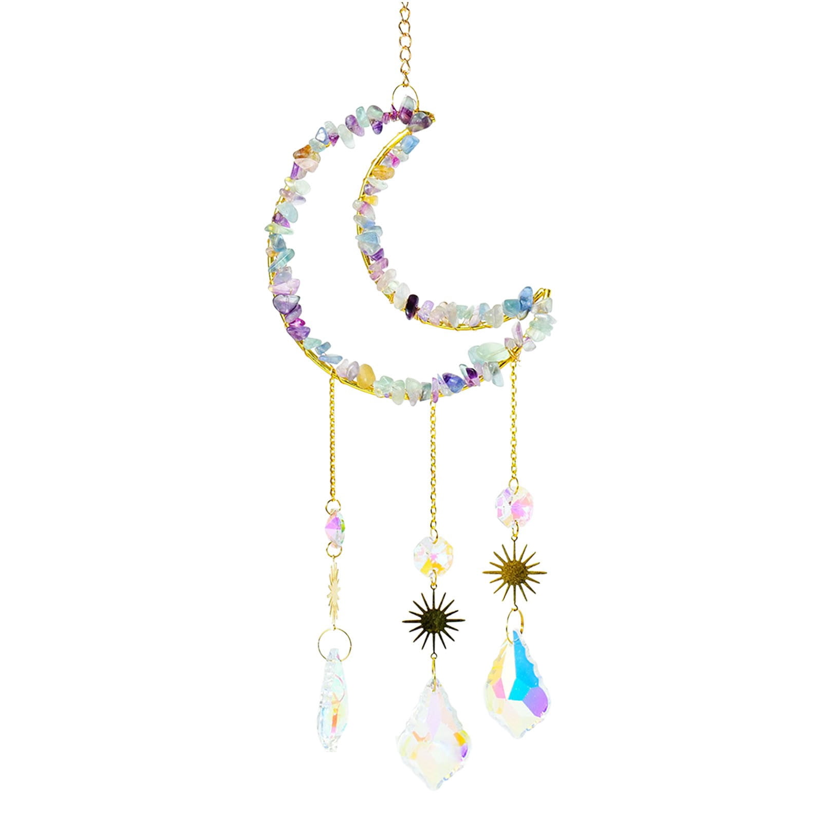 Amethyst Wind Chime, E Crystal Sun Catcher Pendant, Amethyst Crystal ...