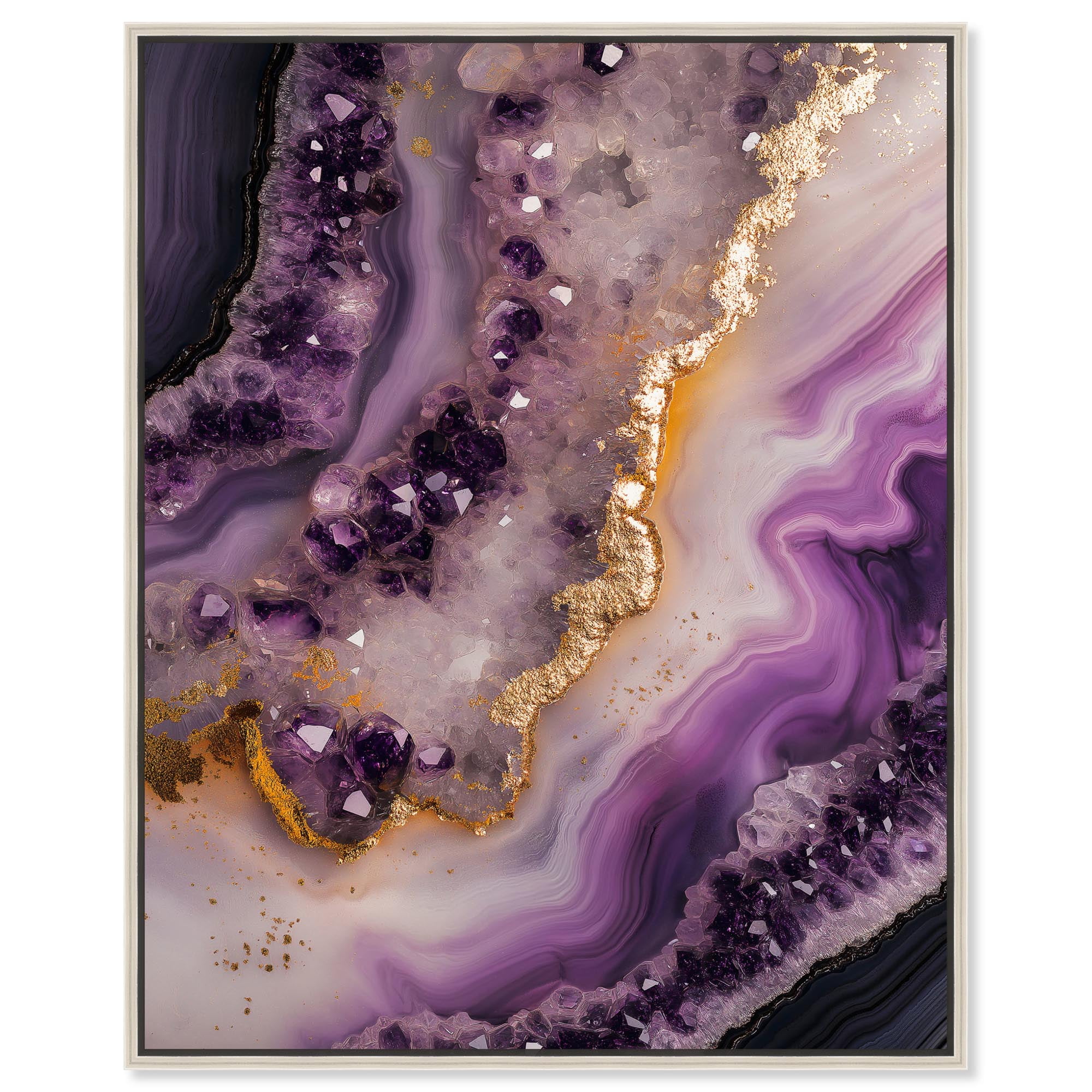 Amethystine Dream I Canvas Amethyst Wall Art by Art Remedy, Silver ...