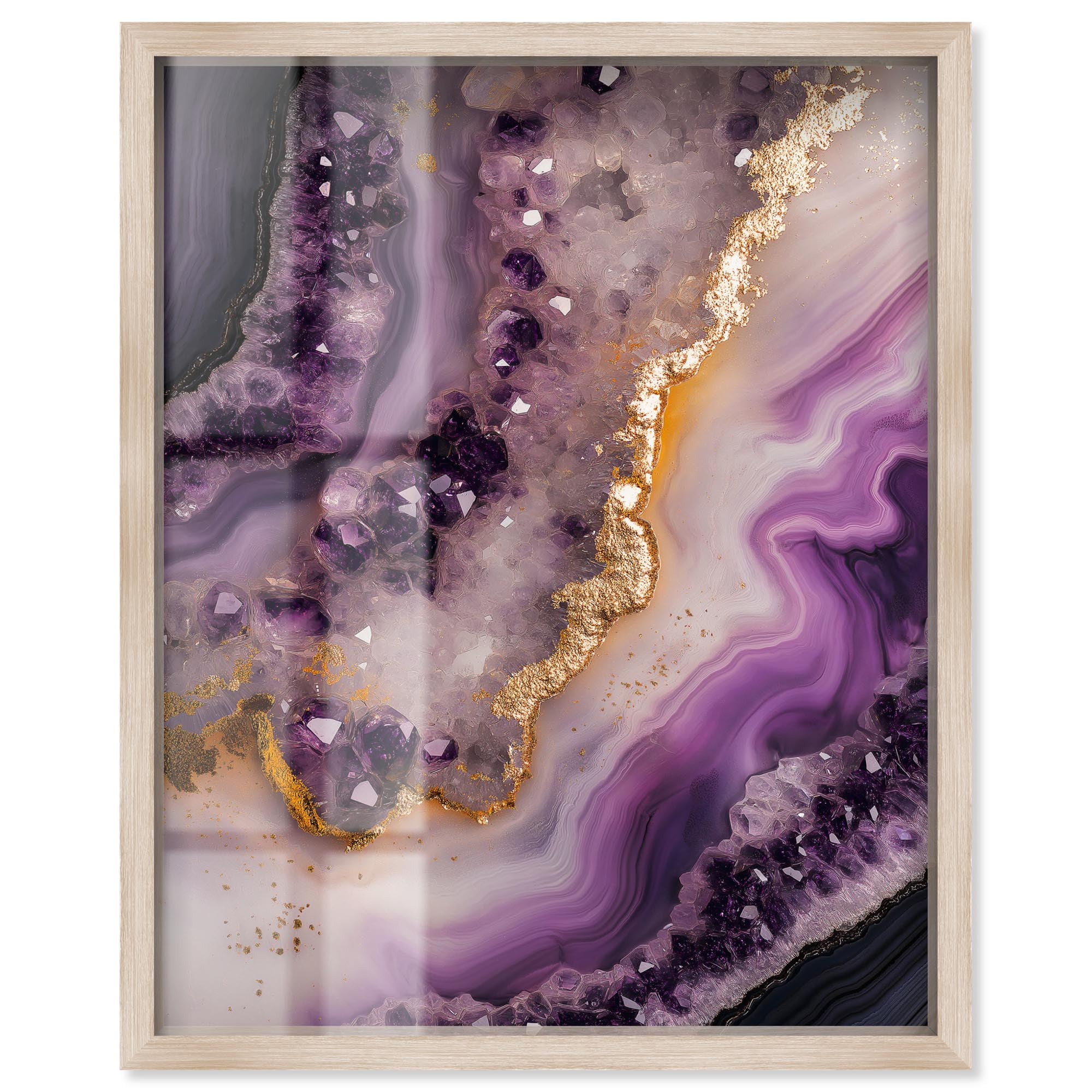Amethystine Dream I Shadowbox Print Amethyst Wall Art by Art Remedy ...