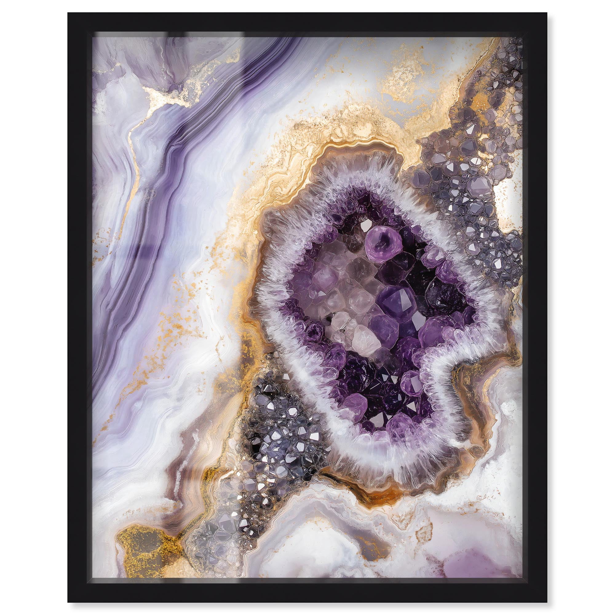 Amethystine Dream II Shadowbox Print Amethyst Wall Art by Art Remedy ...