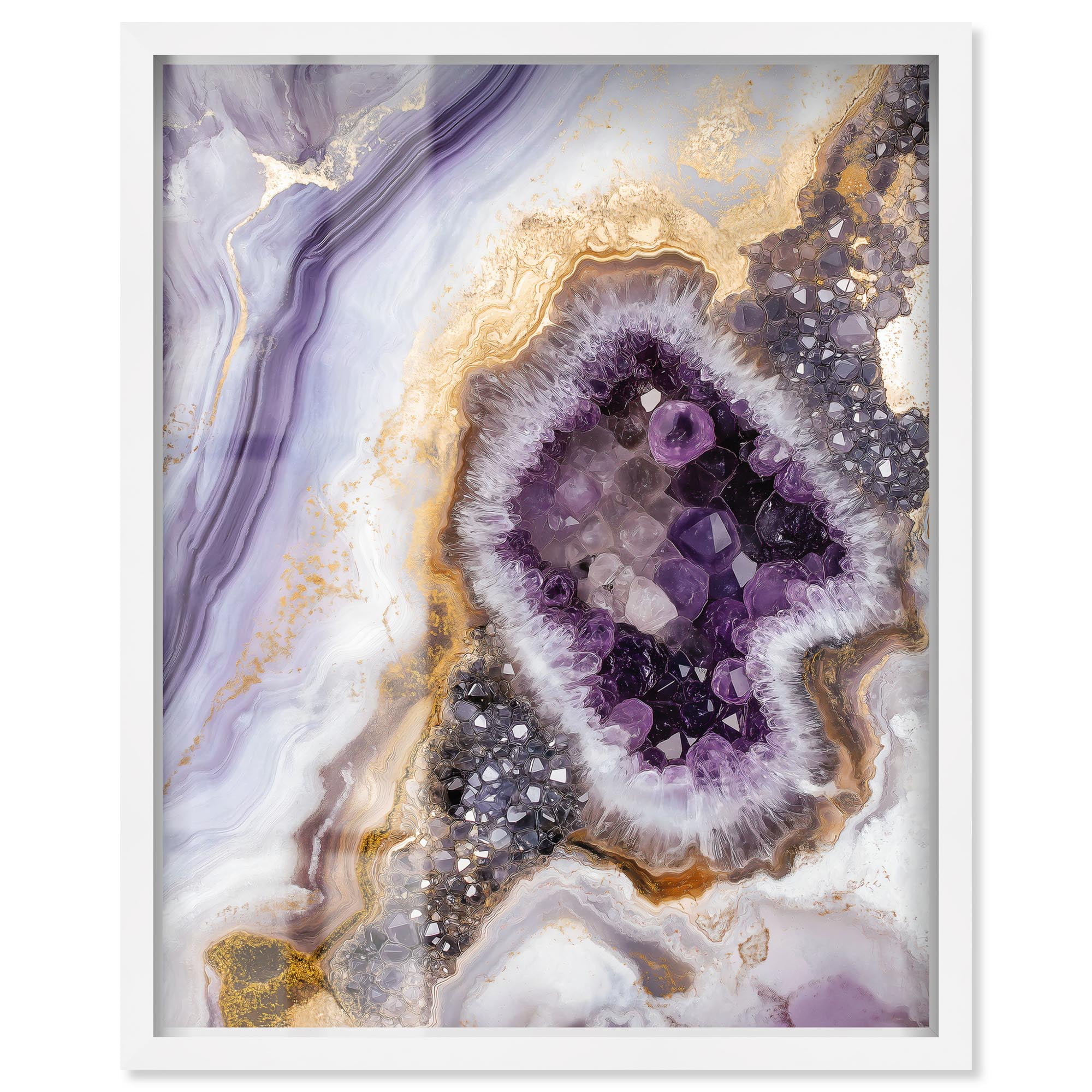 Amethystine Dream II Shadowbox Print Amethyst Wall Art by Art Remedy ...