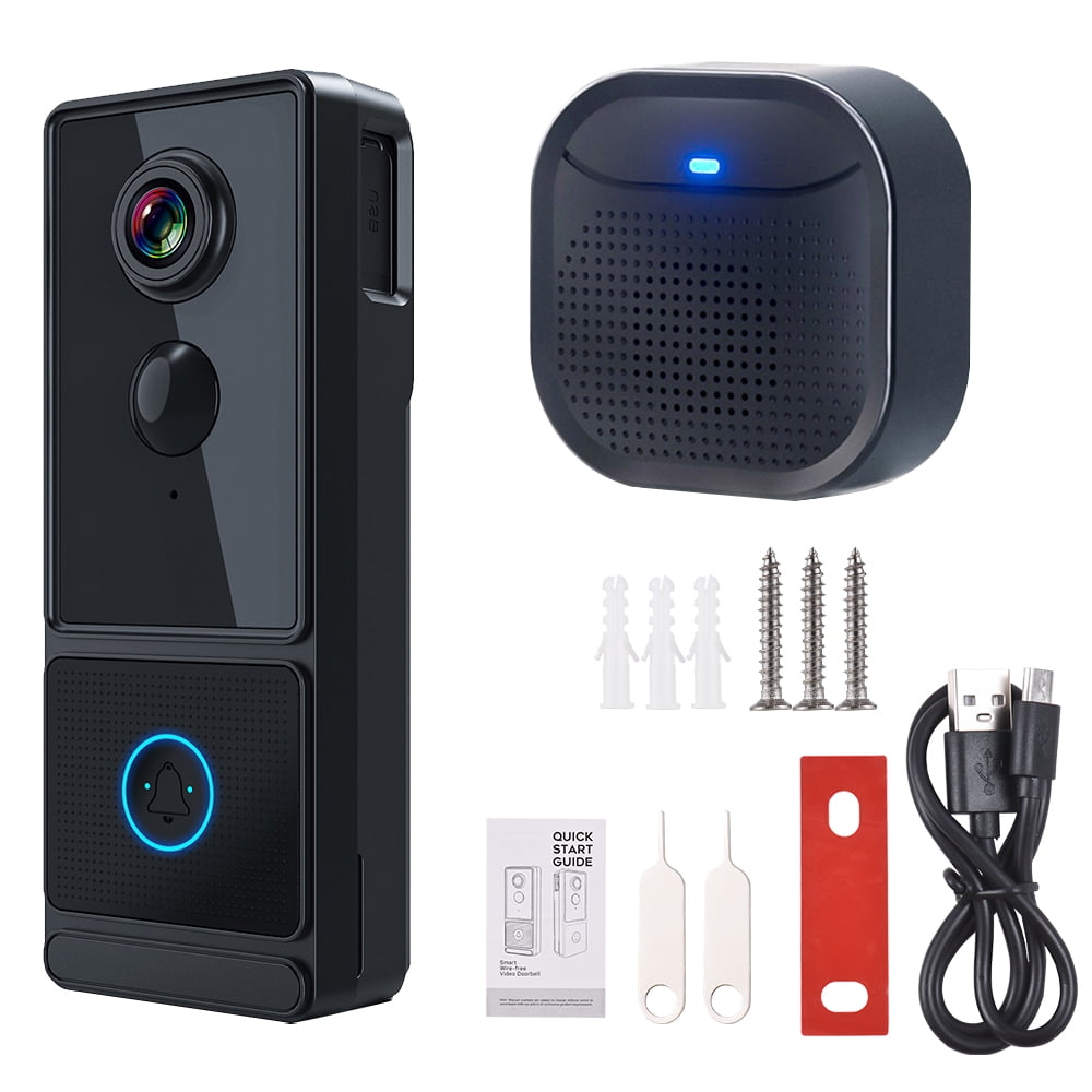Ametoys Smart Video Doorbell Camera Wireless with Chime Ringer, 2.4G ...