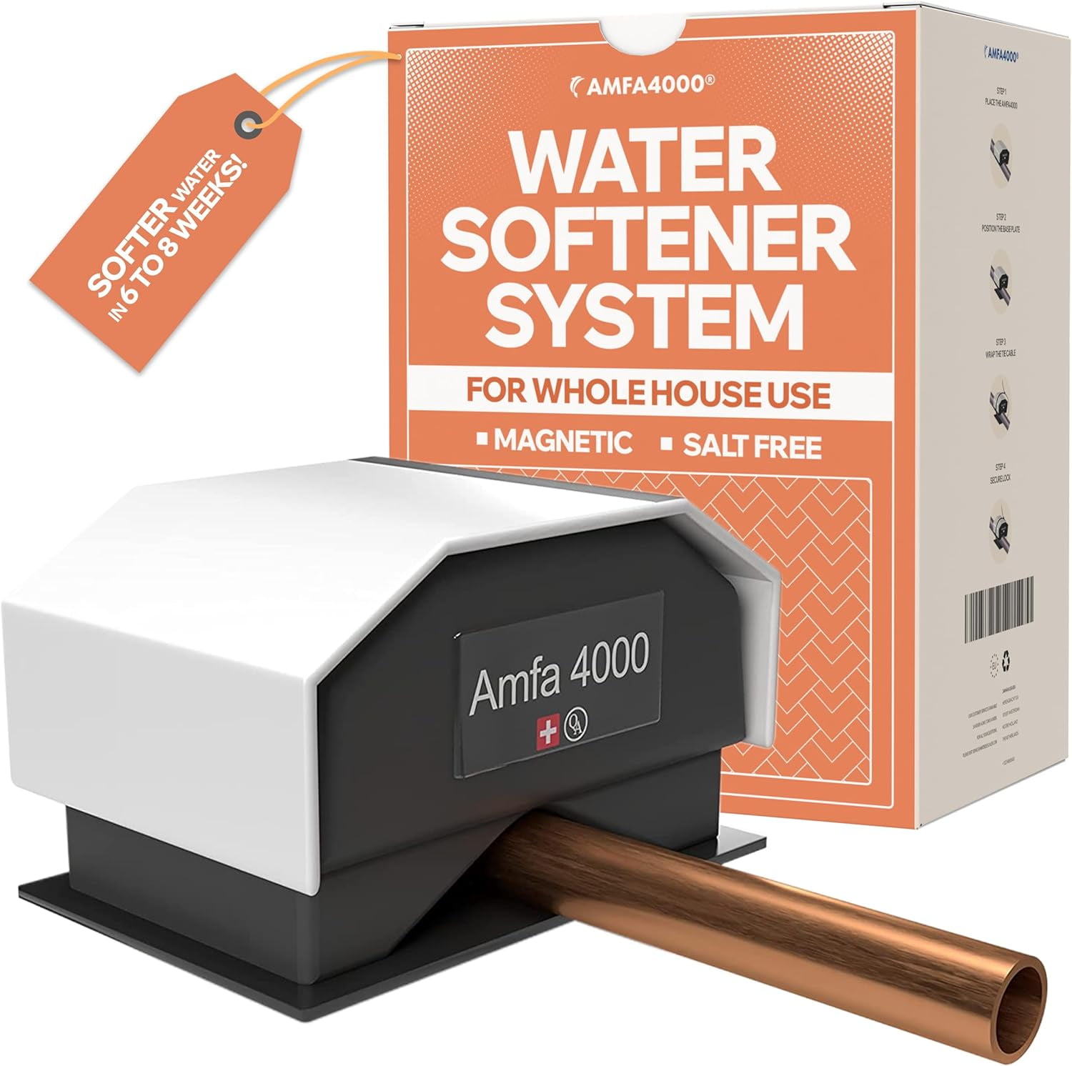 Amfa4000 Whole House Water Softener, Water Descaler, Magnetic Softener ...