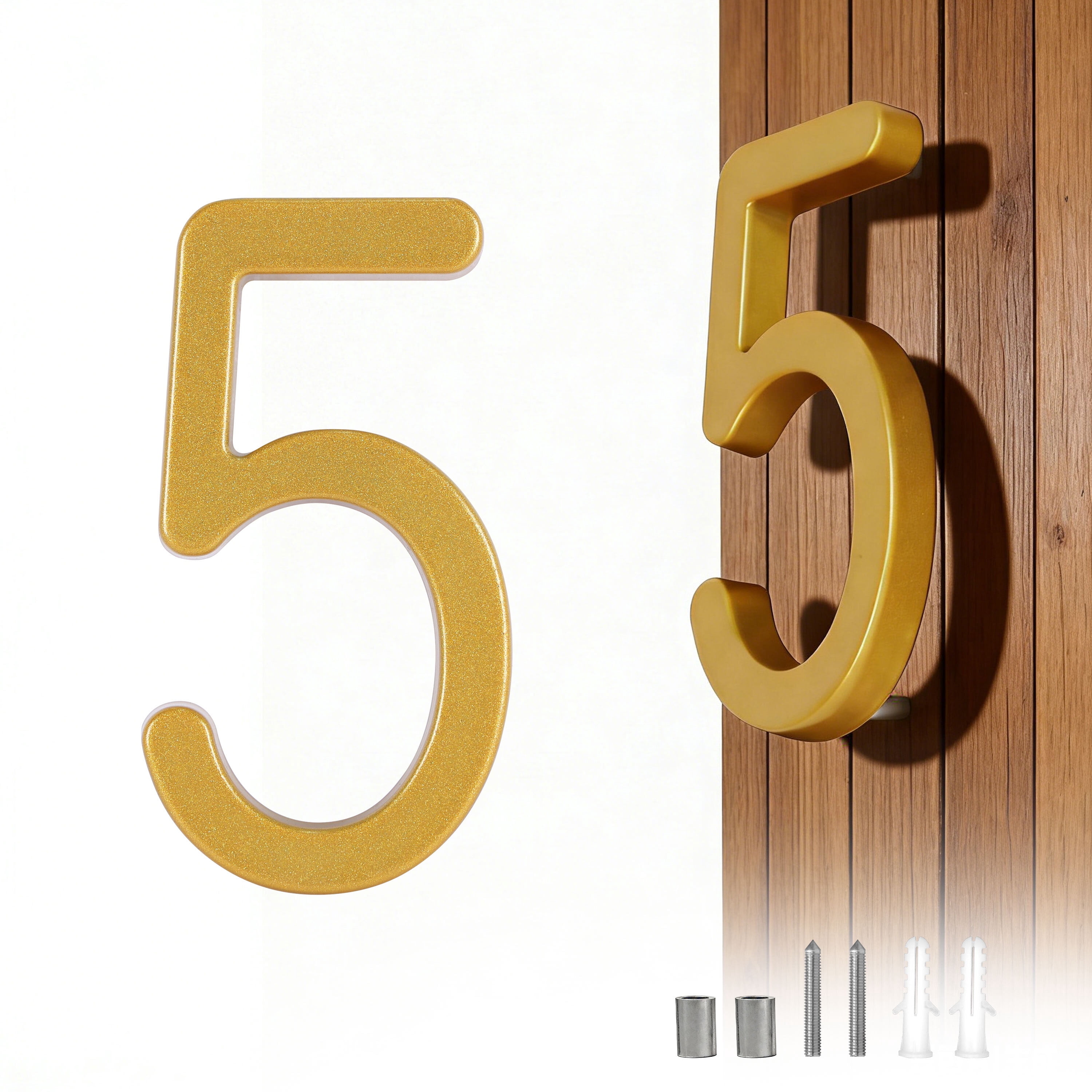 Amgo 4.3 Inch Modern House Numbers, 3D Aluminum Address Sign ...