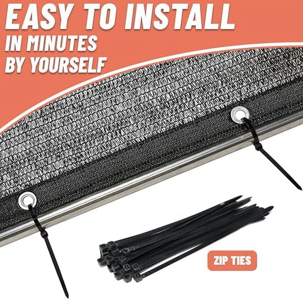 Amgo 50% Black Shade Cloth, 20FT x 24FT Mesh Tarp, Black Sun Shade ...