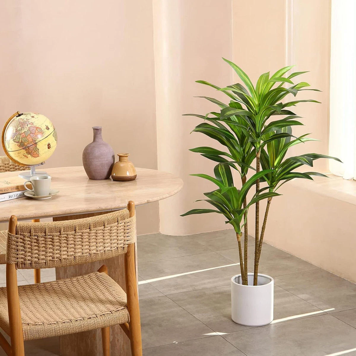 Amgo 59-Inch Artificial Dracaena (Brazil Iron Tree) - Faux Tall Floor ...