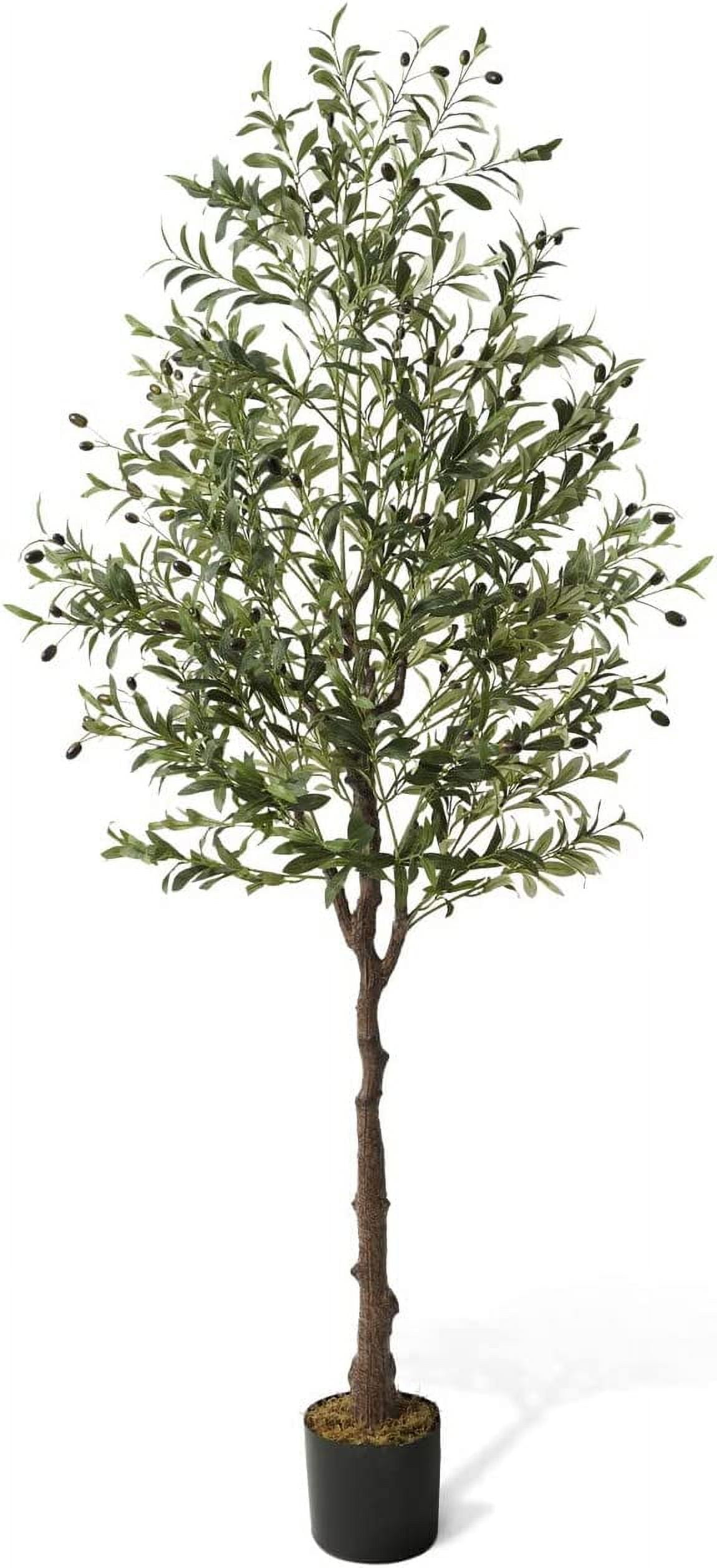 Amgo 59-Inch Faux Olive Tree - Realistic Texture, Potted Silk - Indoor ...